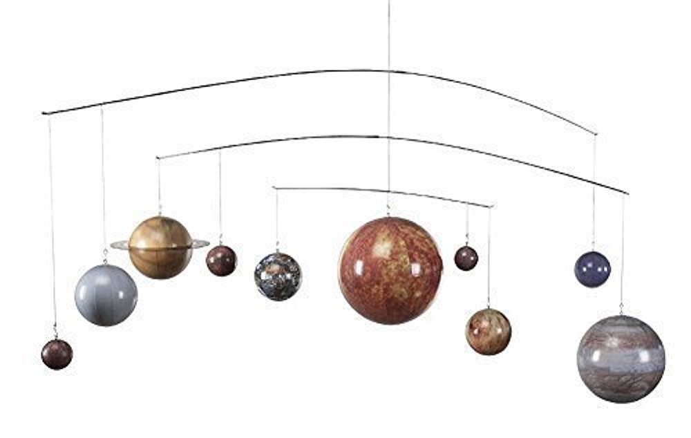 Authentic Models Hanging Solar System Mobile 10 Planet Classic Replica ...